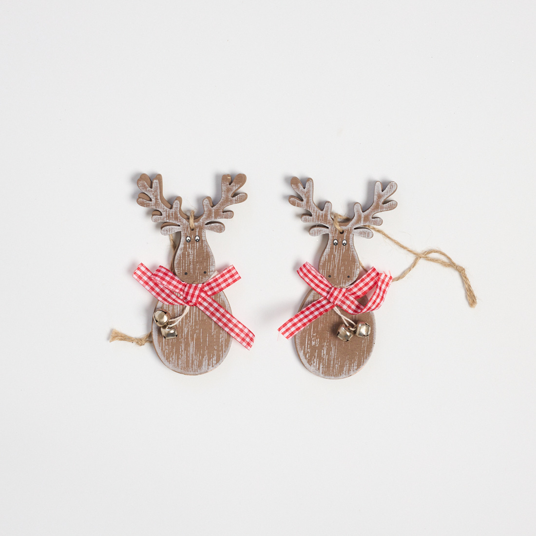 Drveni ukras za jelku - irvas braon 5x13 cm - pakovanje 2 kom. - Garden ...